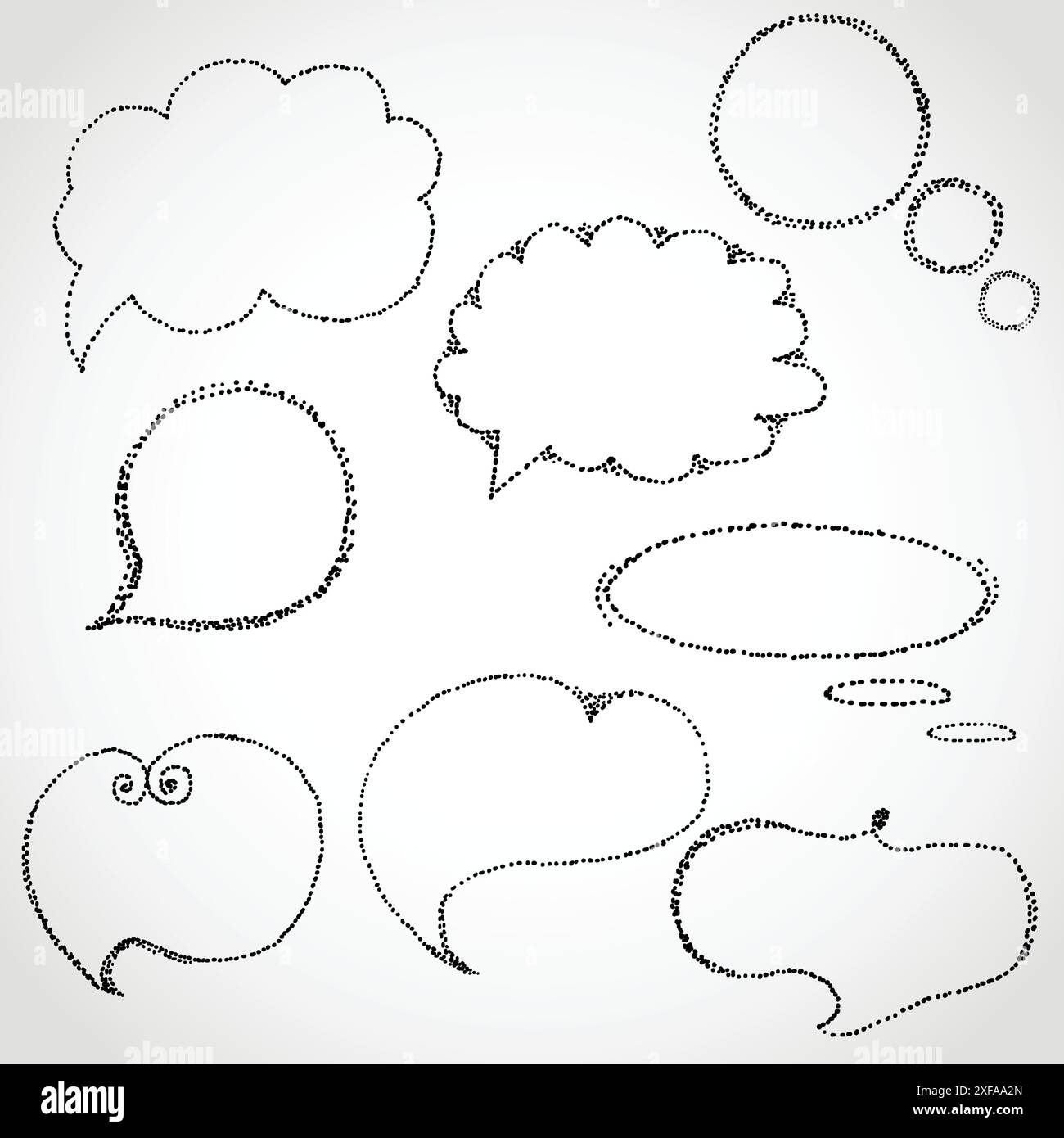 Hand Drawn talking cloud in black point Stock Vector Image & Art - Alamy
