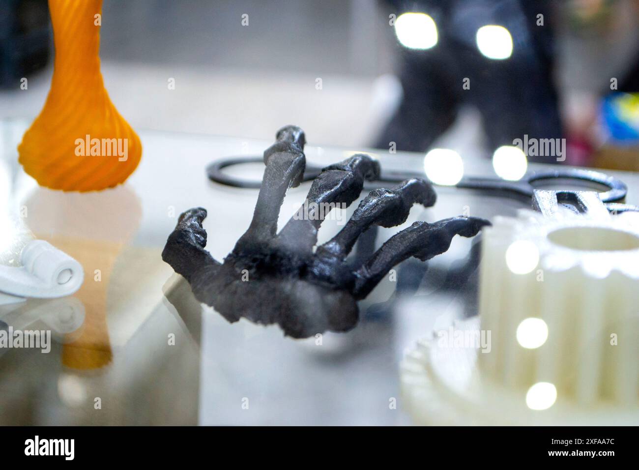 Prototype model of part of human skeleton wrist hand printed on 3D ...