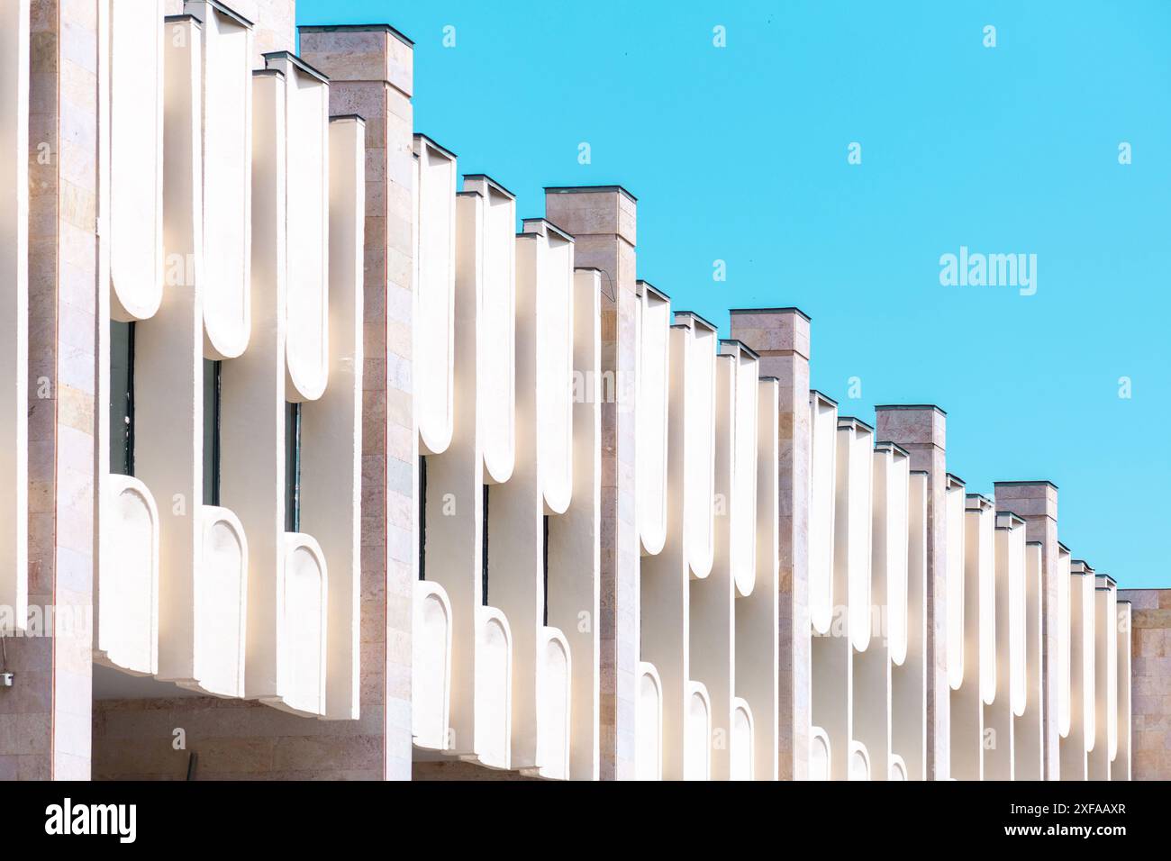 Modernist and Soviet era style architectural detail from a building in ...