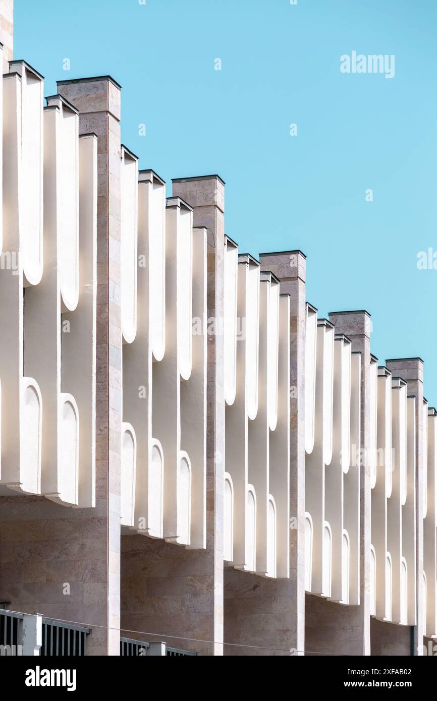 Modernist and Soviet era style architectural detail from a building in ...