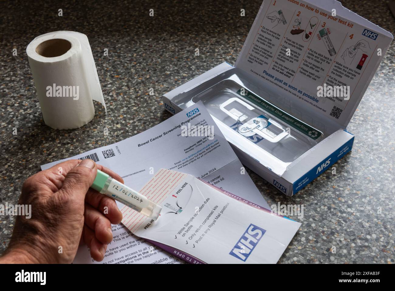 Too important to put off or ignore, a NHS letter for undertaking bowel ...