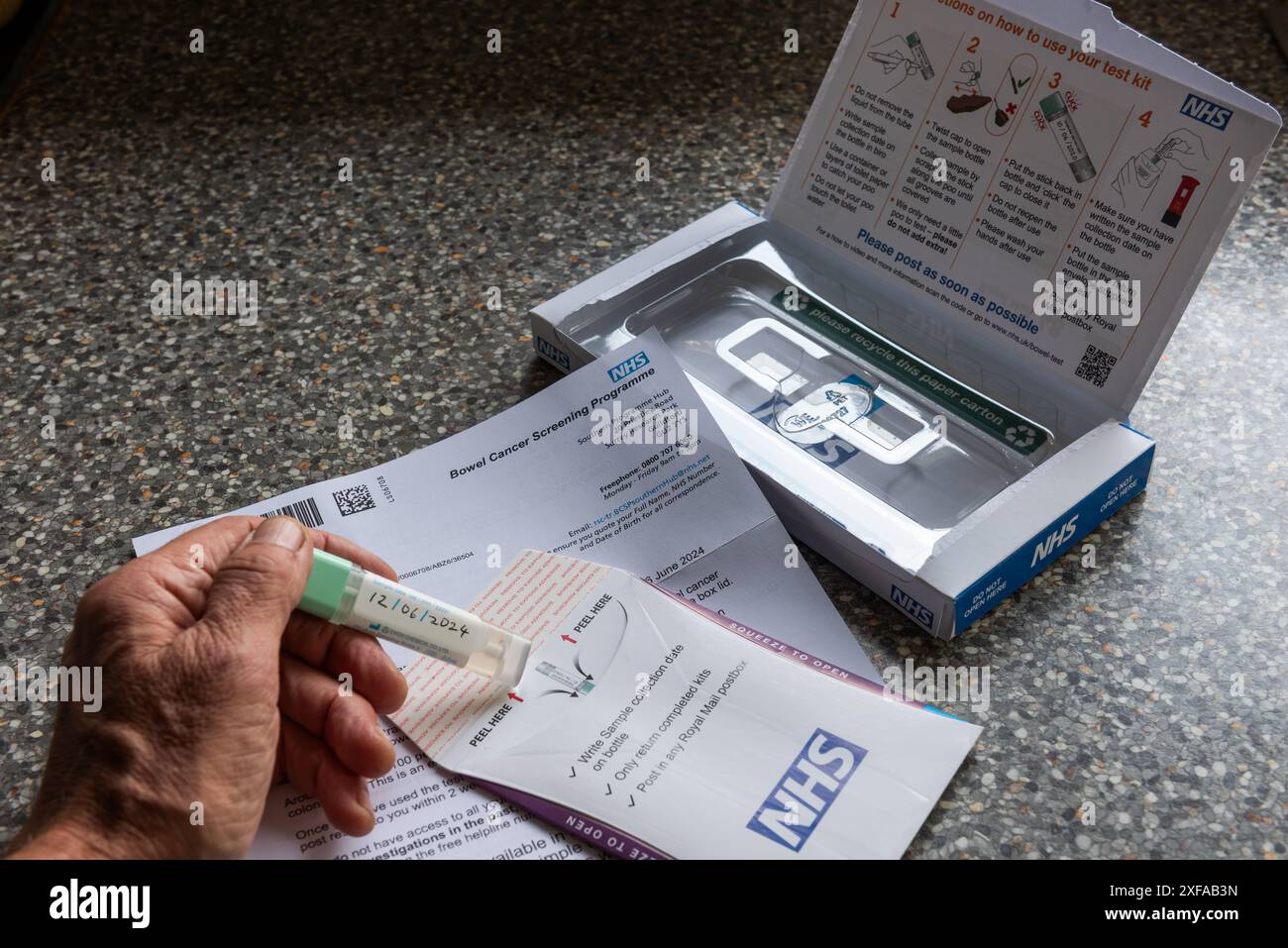 Too important to put off or ignore, a NHS letter for undertaking bowel ...