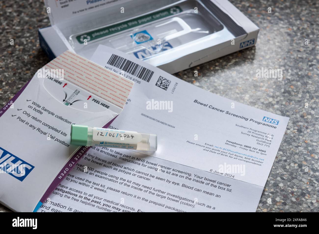 Too important to put off or ignore, a NHS letter for undertaking bowel ...