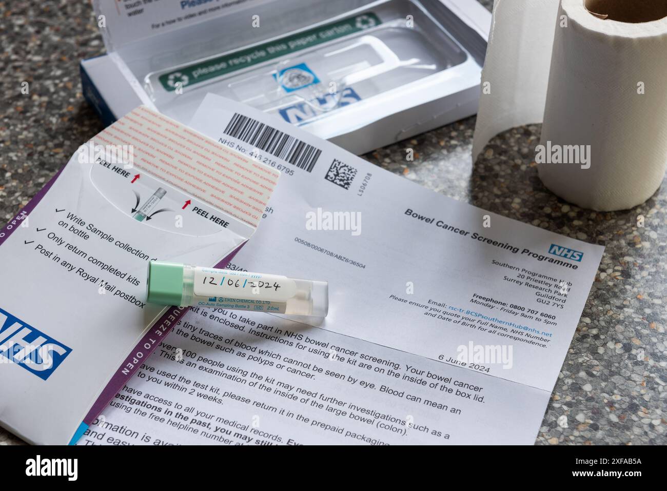 Too important to put off or ignore, a NHS letter for undertaking bowel ...