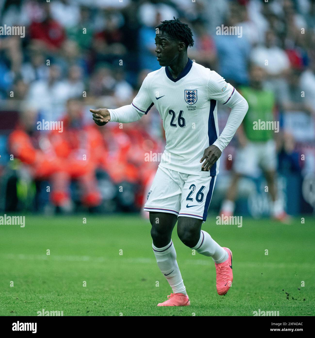 GELSENKIRCHEN, GERMANY - JUNE 30: Kobbie Mainoo of England in action ...