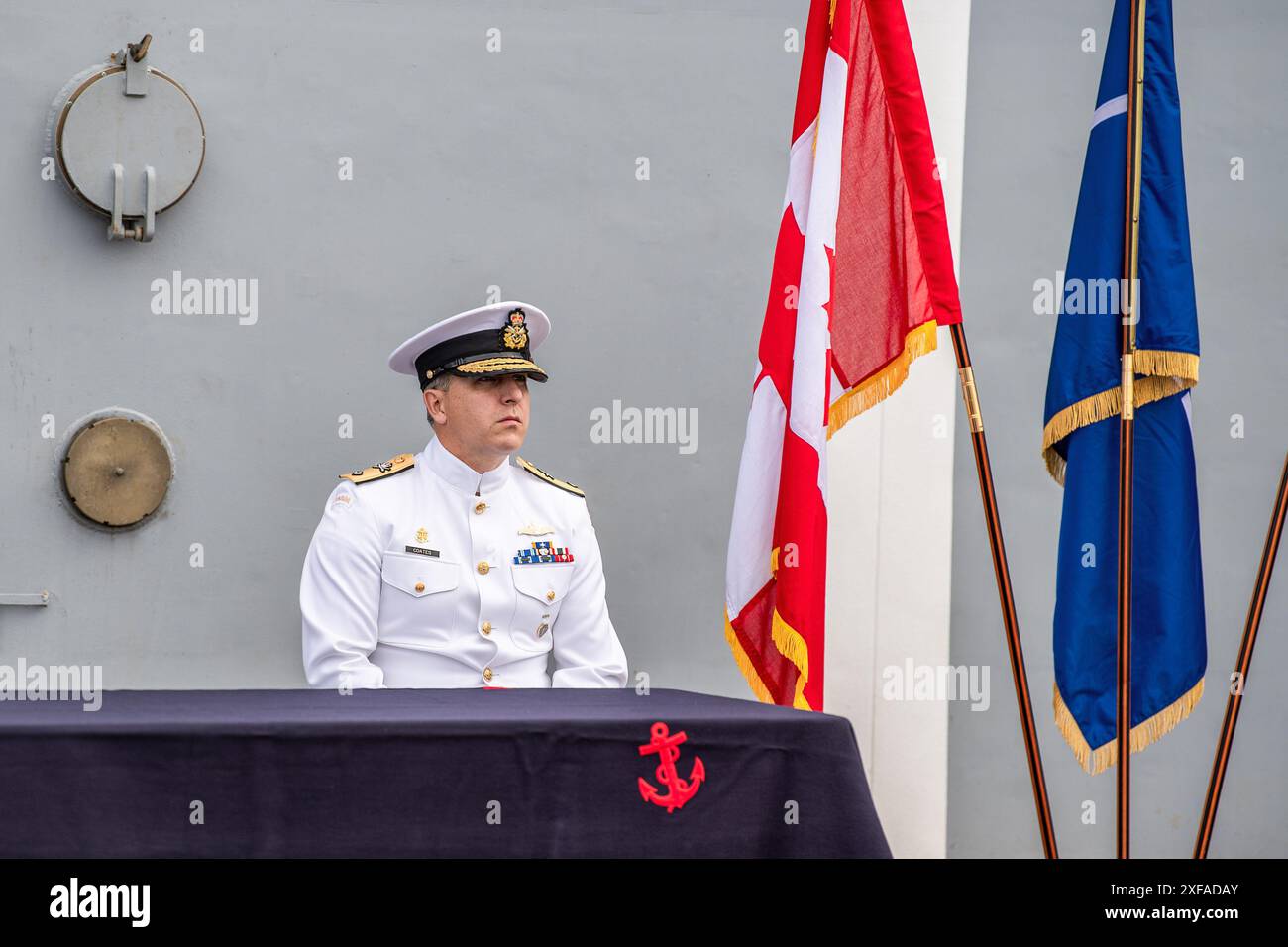 Rear Admiral Matthew D. Coates of the Royal Canadian Navy seen during ...