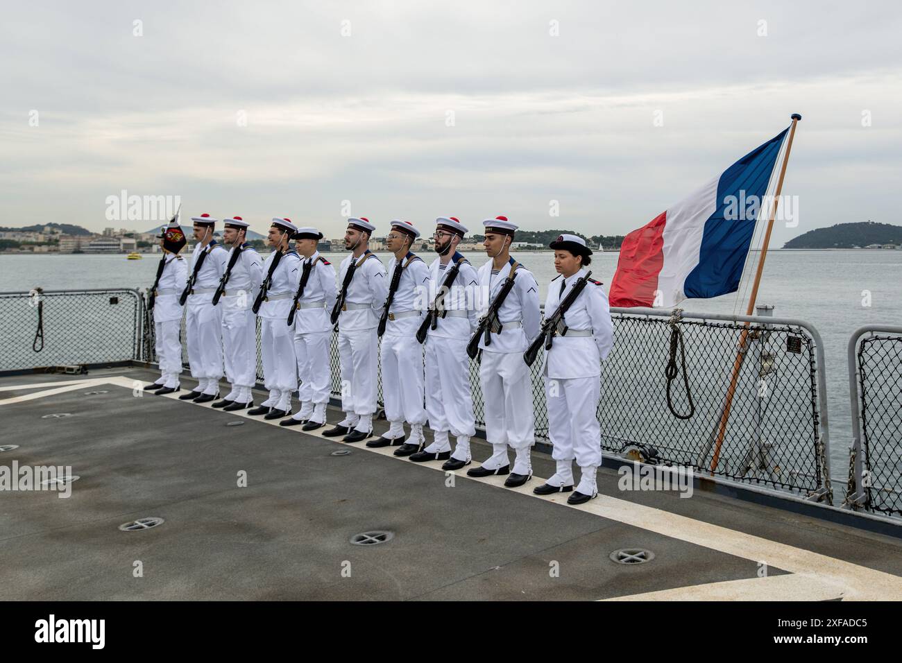 French fusilliers are seen during the ceremony. Command of NATO's ...