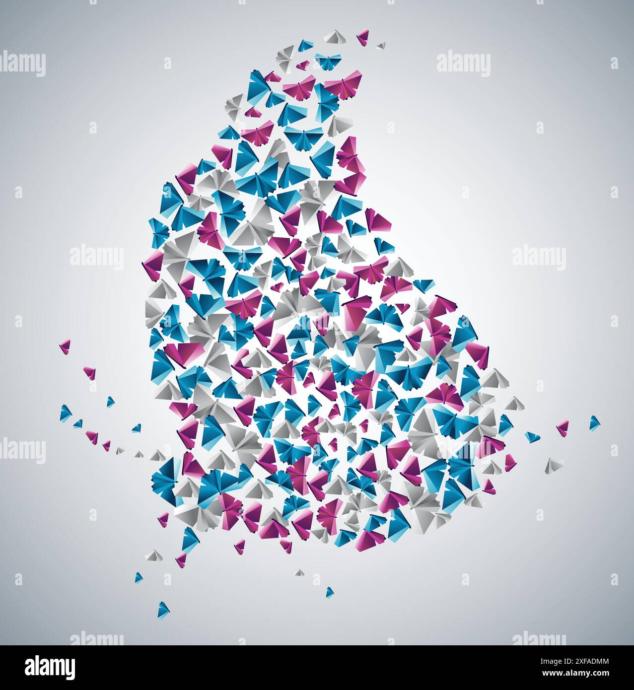 Flying butterfly in sky Stock Vector Images - Alamy