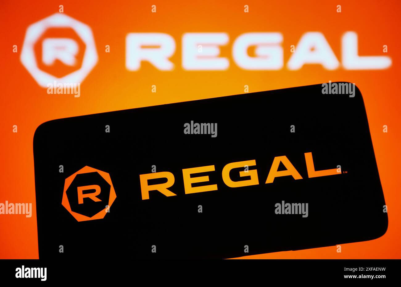 In this photo illustration, a Regal Cinemas (Regal Entertainment Group ...
