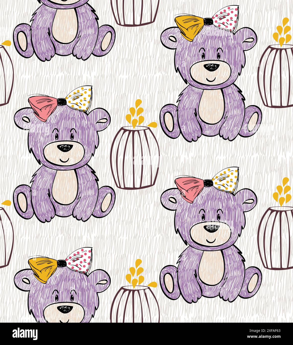 Cute hand draw seamless pattern for kids Stock Vector Image & Art - Alamy