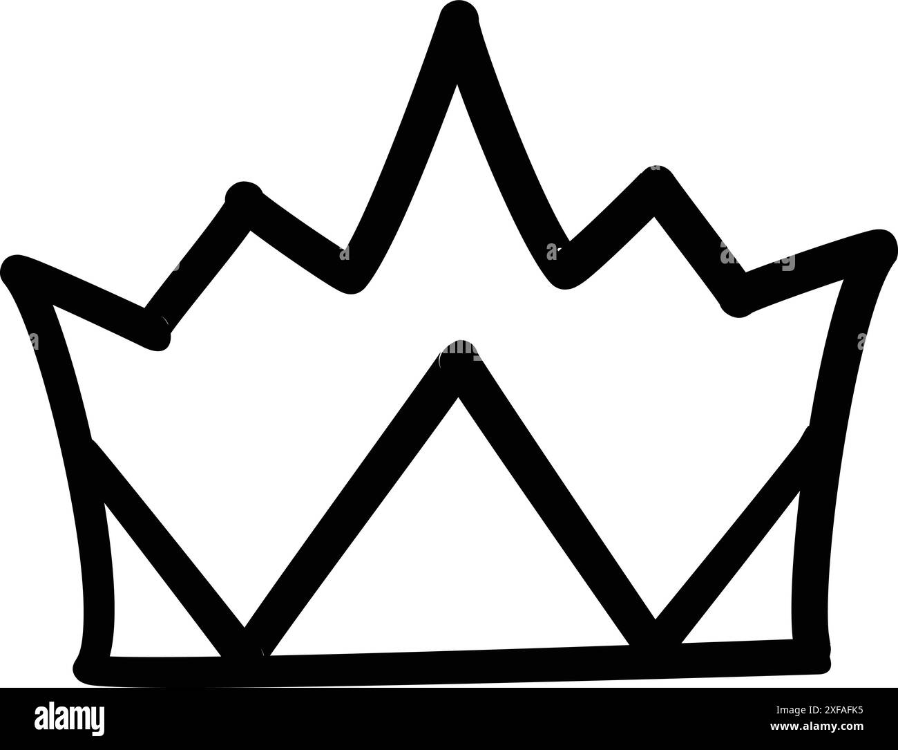 Sketch crown. Simple graffiti crowning, elegant queen or king crowns ...