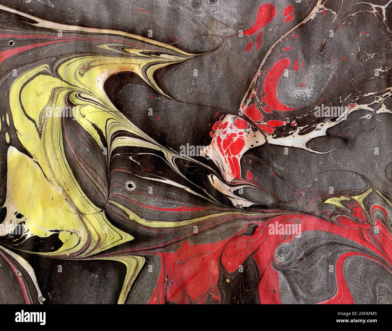 Ebru art. Traditional Turkish Ebru technique. Painting on water ...