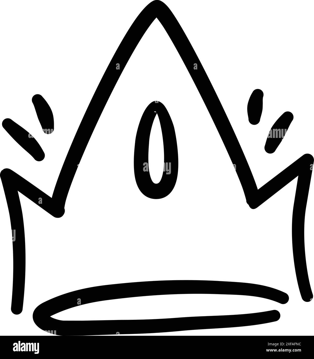 Sketch crown. Simple graffiti crowning, elegant queen or king crowns ...