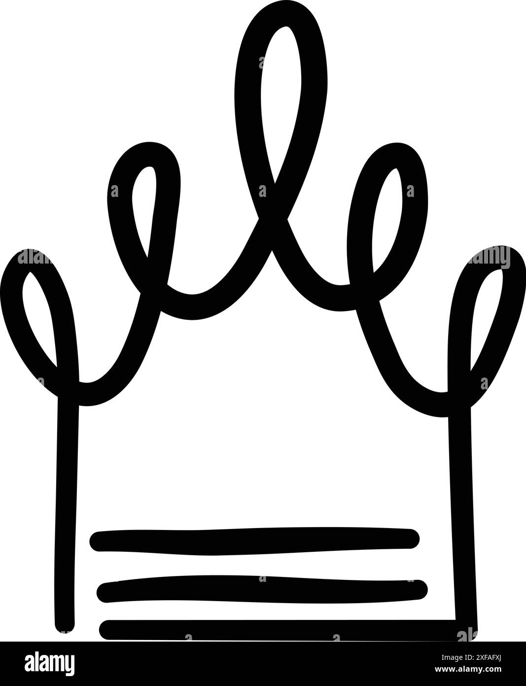 Sketch crown. Simple graffiti crowning, elegant queen or king crowns ...