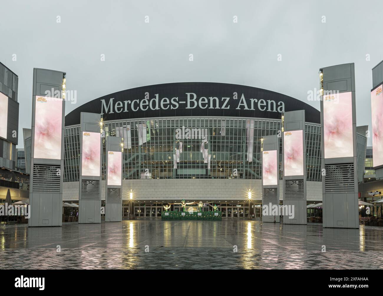 Berlin, Germany - Dec 19, 2023 - The multi-purpose hall of the UBER ...