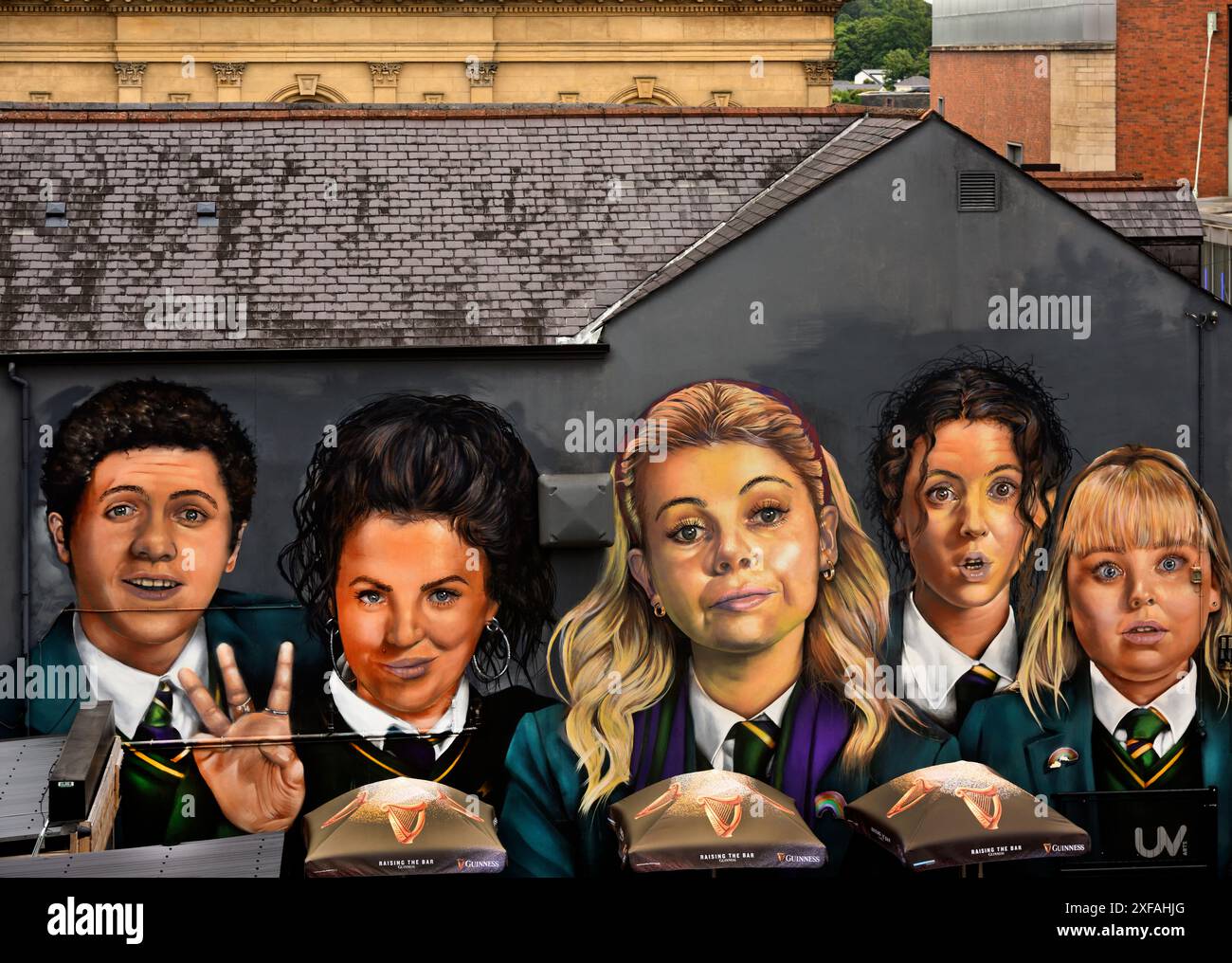 Derry Girls Mural Derry Northern Ireland Stock Photo - Alamy