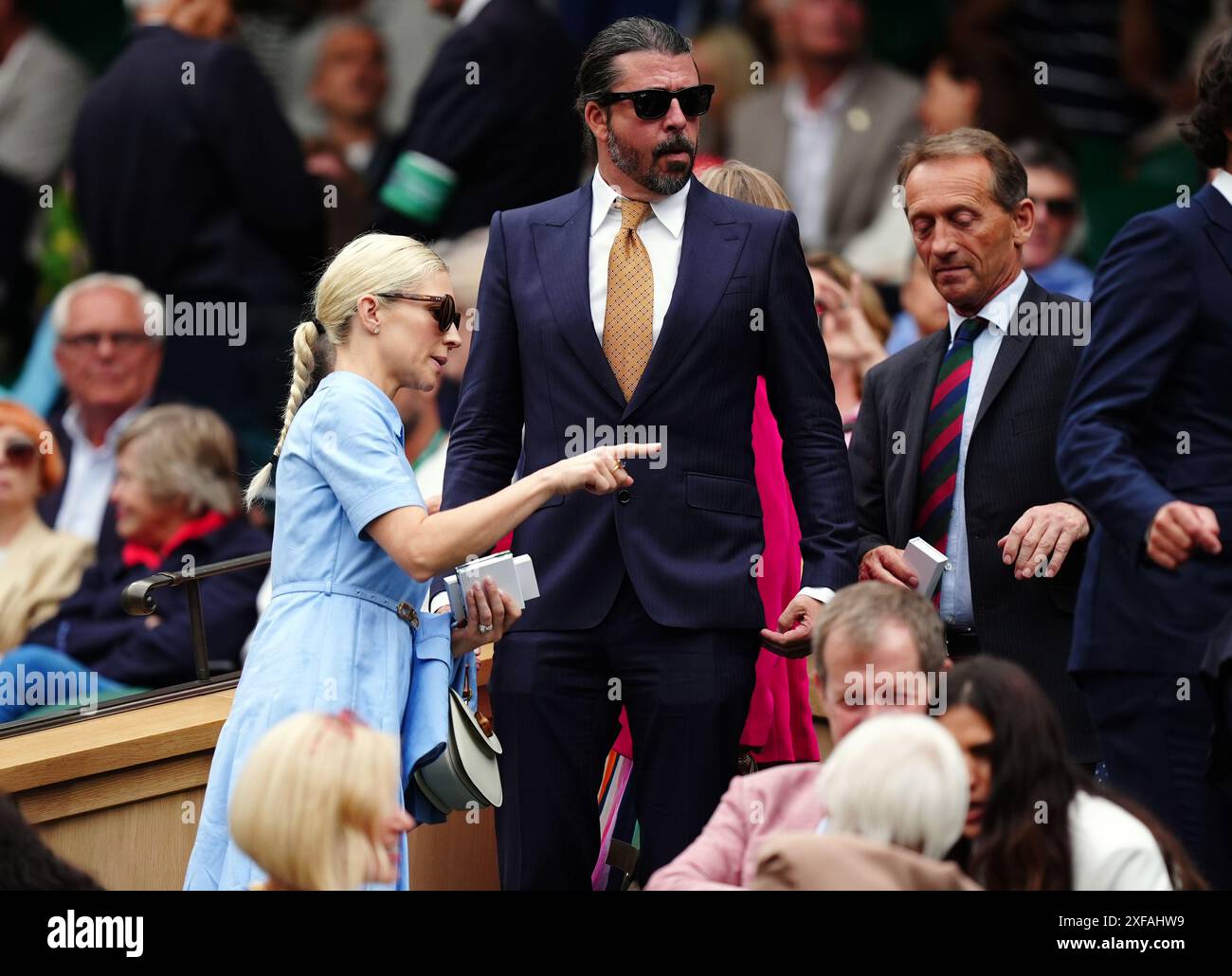 Dave Grohl and Jordyn Blum in the royal box on day two of the 2024 ...