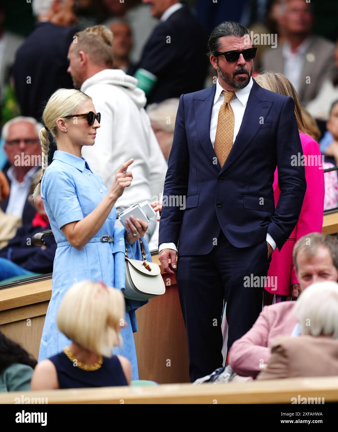 Dave Grohl and Jordyn Blum in the royal box on day two of the 2024 ...
