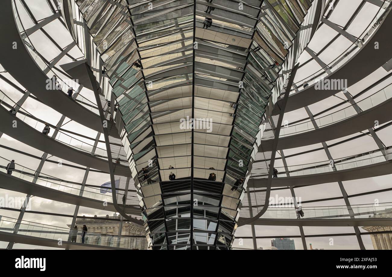 Berlin, Germany - Dec 20, 2023 - Architecture interior of the Cupola of ...