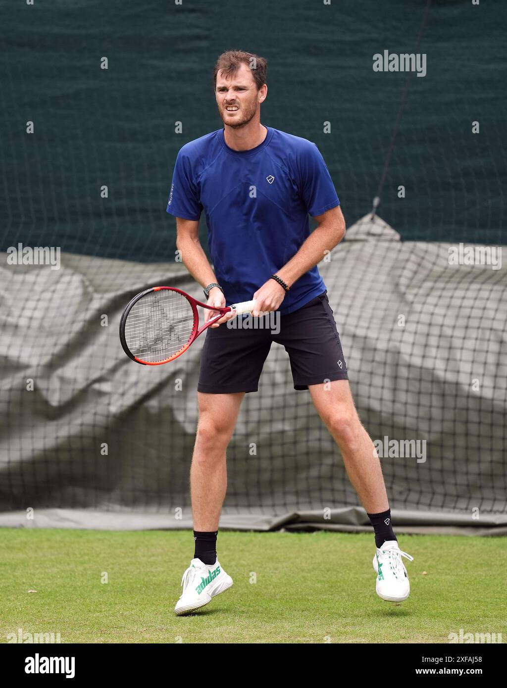 Jamie Murray on the practise courts on day two of the 2024 Wimbledon ...