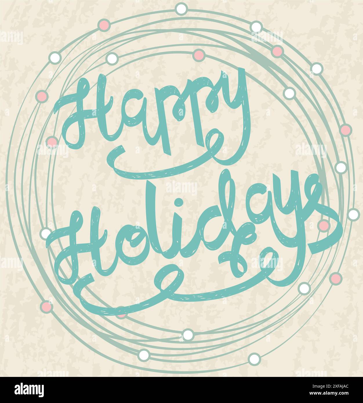 Happy holidays. Hand drawn calligraphy. Design for holiday greeting ...