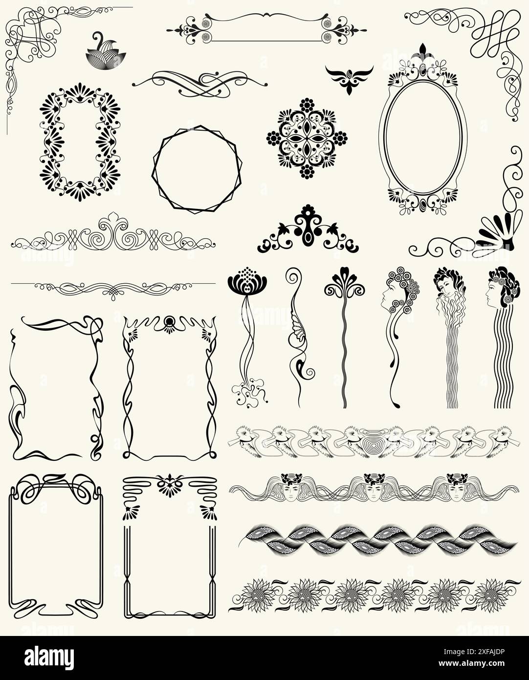 vector set design elements and page decoration Stock Vector Image & Art - Alamy