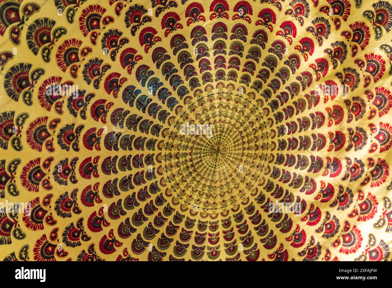 Hypnotic Vertigo Background. Ornamental Circle Design. Colorful mix ...