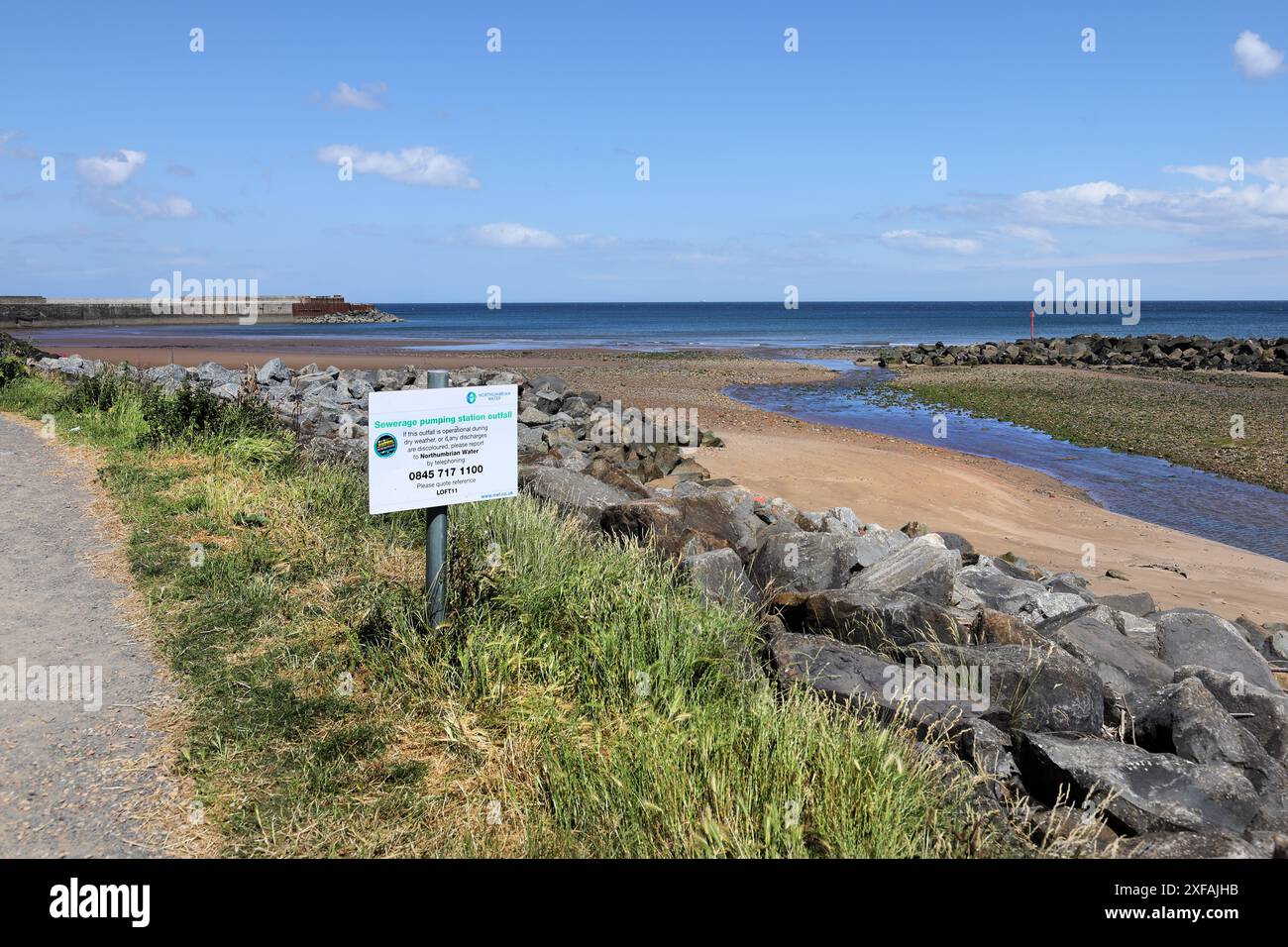 Sewerage Pumping Station Outfall Information Sign, Skinningrove, North ...