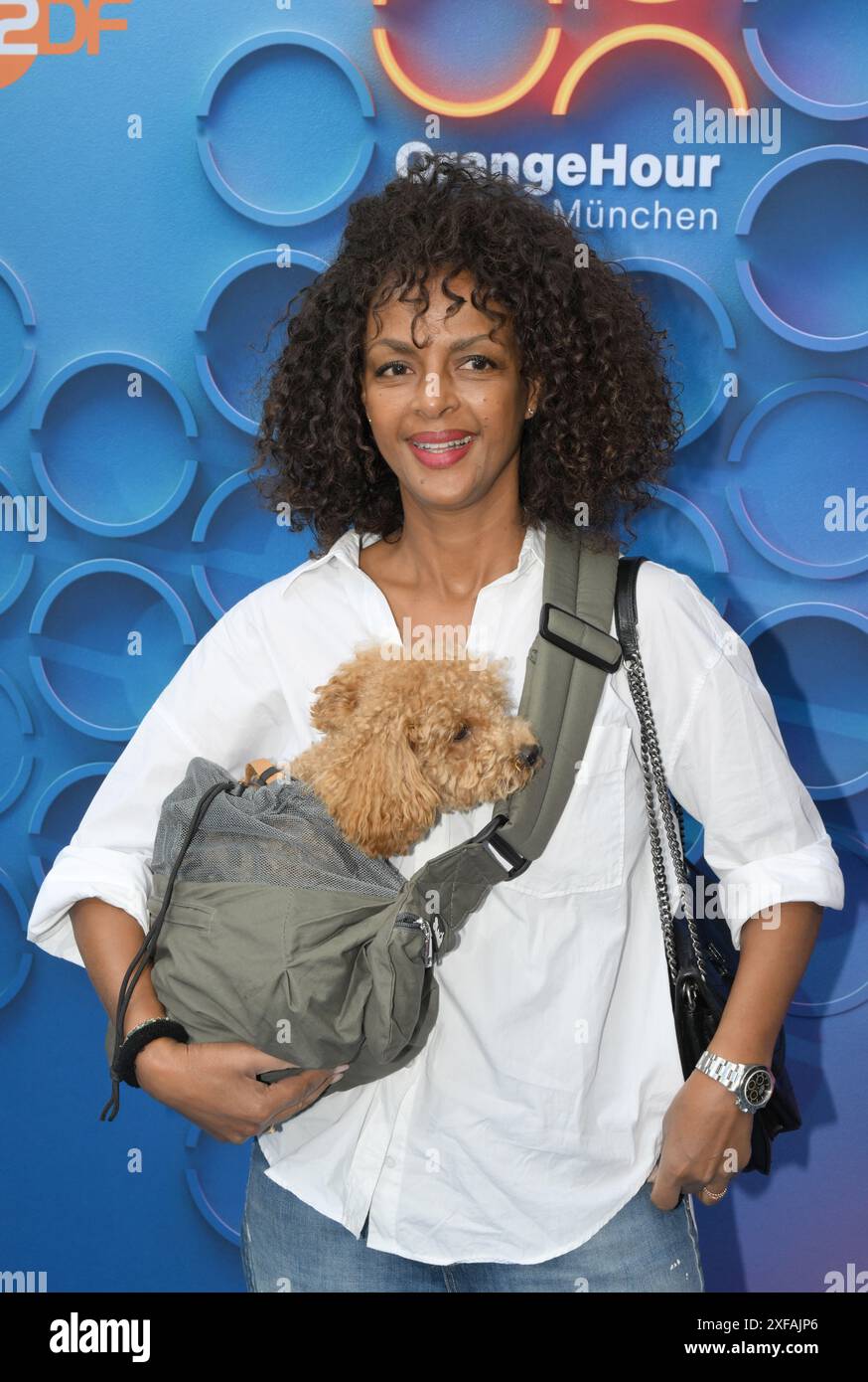 02 July 2024, Bavaria, Munich: The actress Dennenesch Zoudé comes to ...