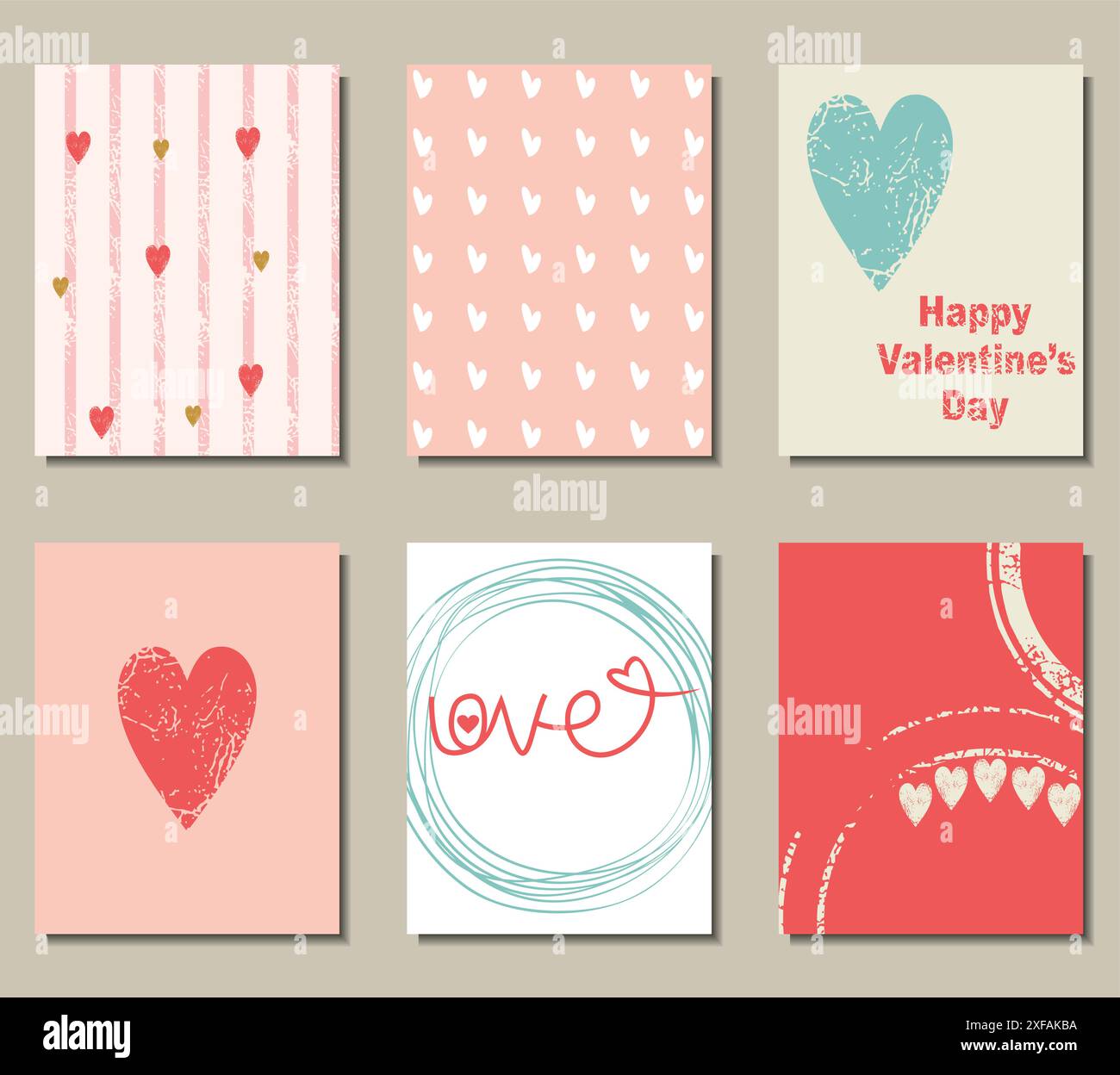 Collection of card templates for valentines day Stock Vector Image ...