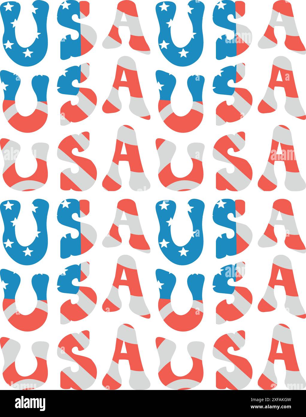 Vector seamless pattern of USA flag lettering Stock Vector Image & Art ...