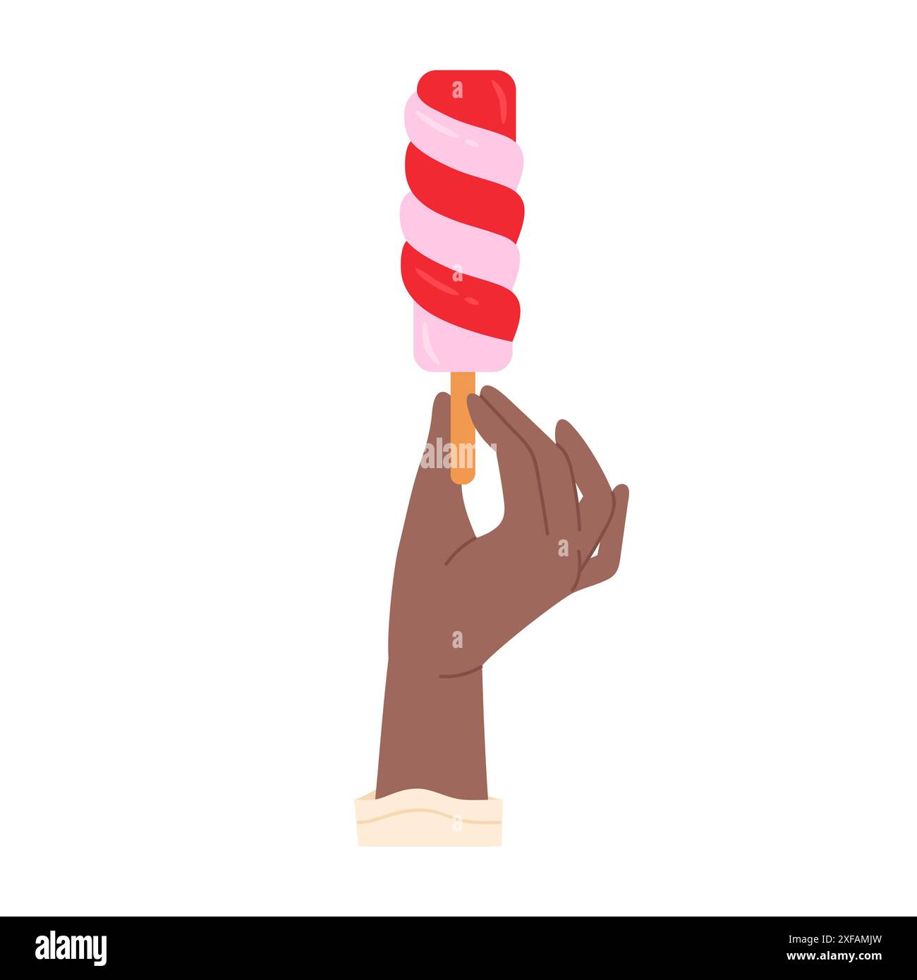 Fingers hold fruit Stock Vector Images - Alamy