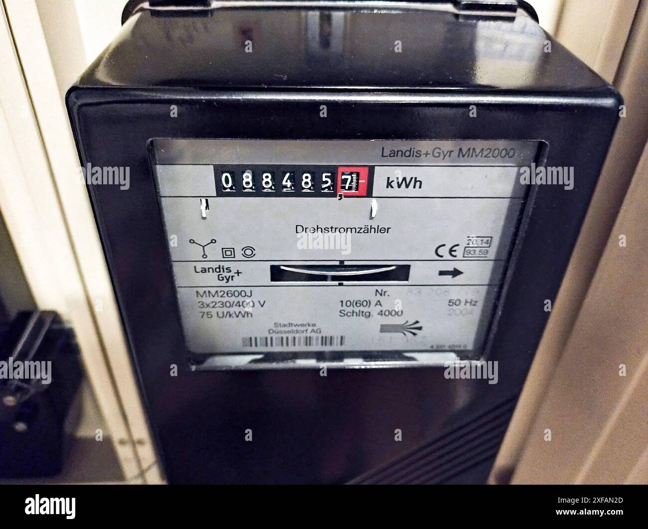 Düsseldorf 02.07.2024 Stromzähler Strommenge Strommesser Stromuhr ...