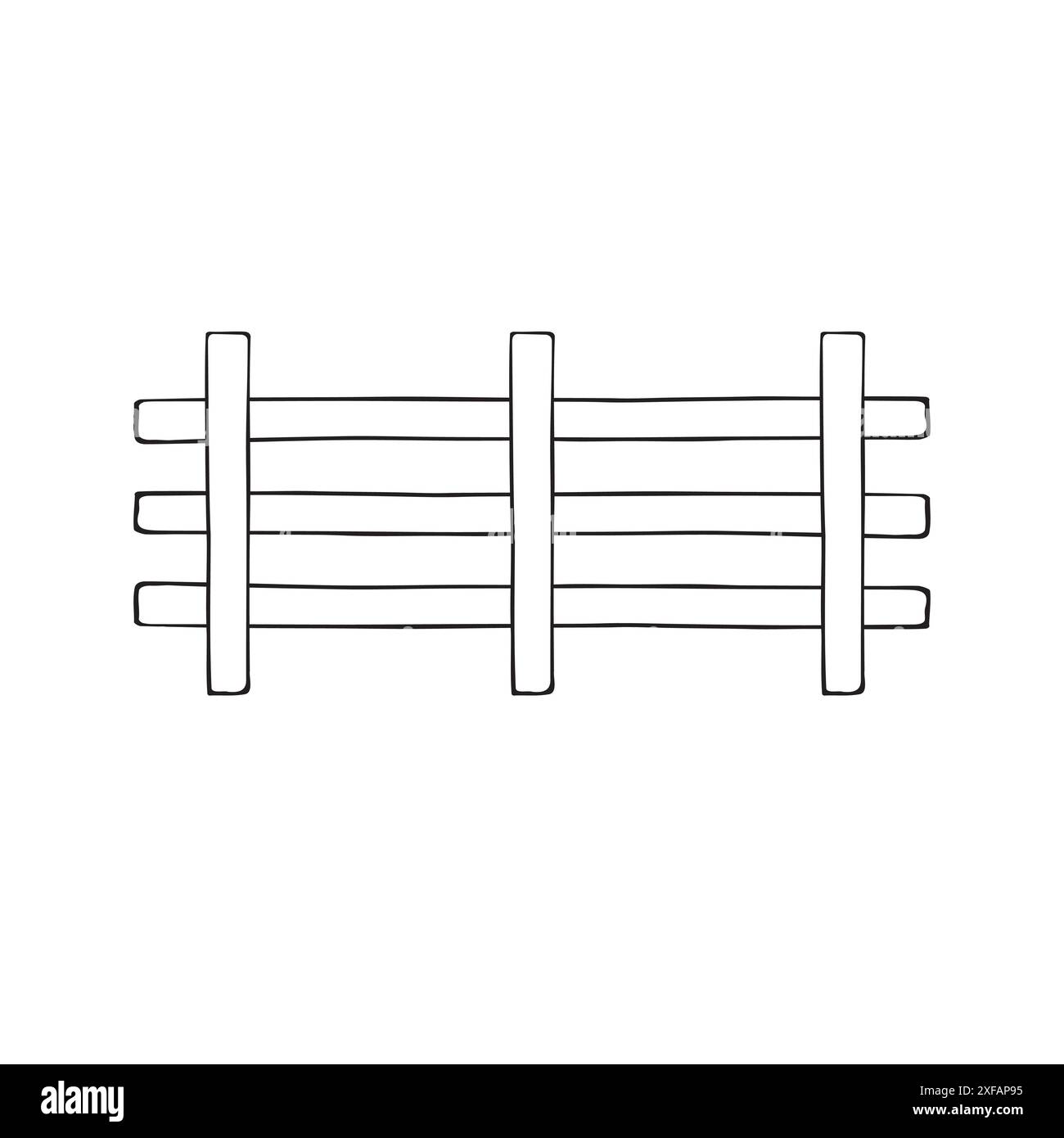 Vector hand drawn doodle sketch outline fence Stock Vector Image & Art ...
