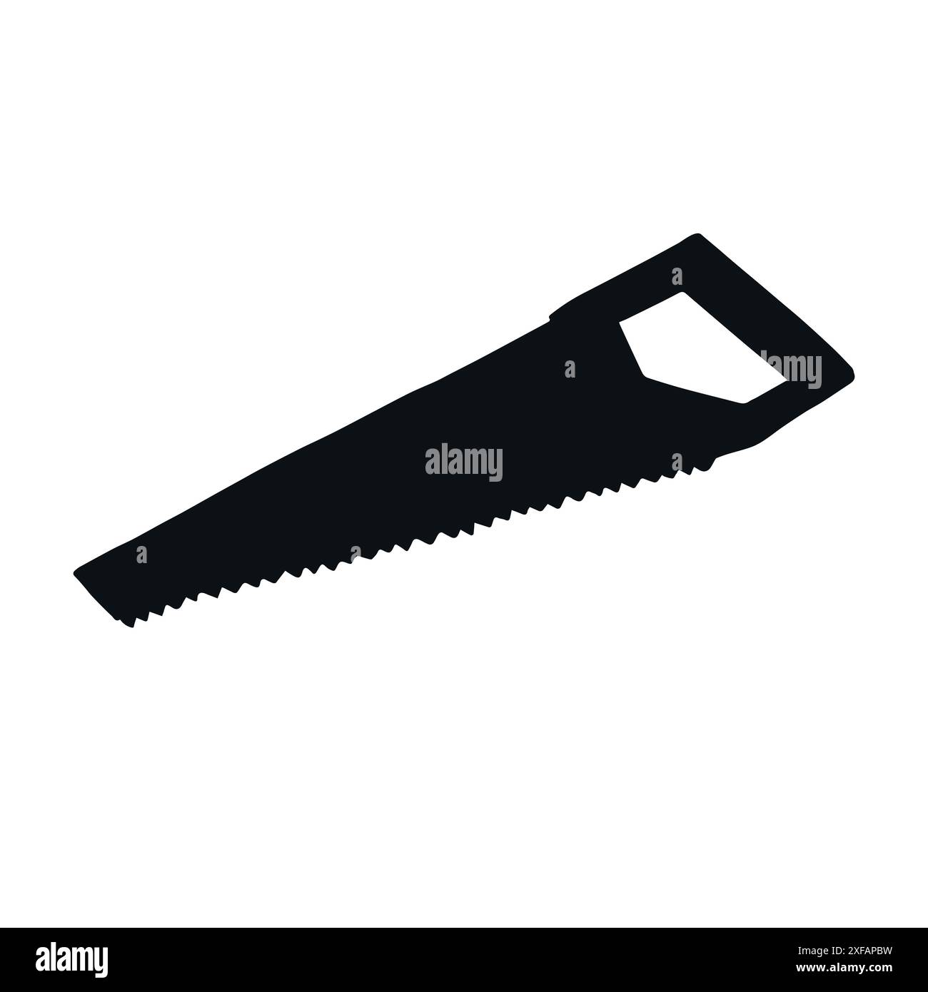 Vector hand drawn saw silhouette Stock Vector Image & Art - Alamy