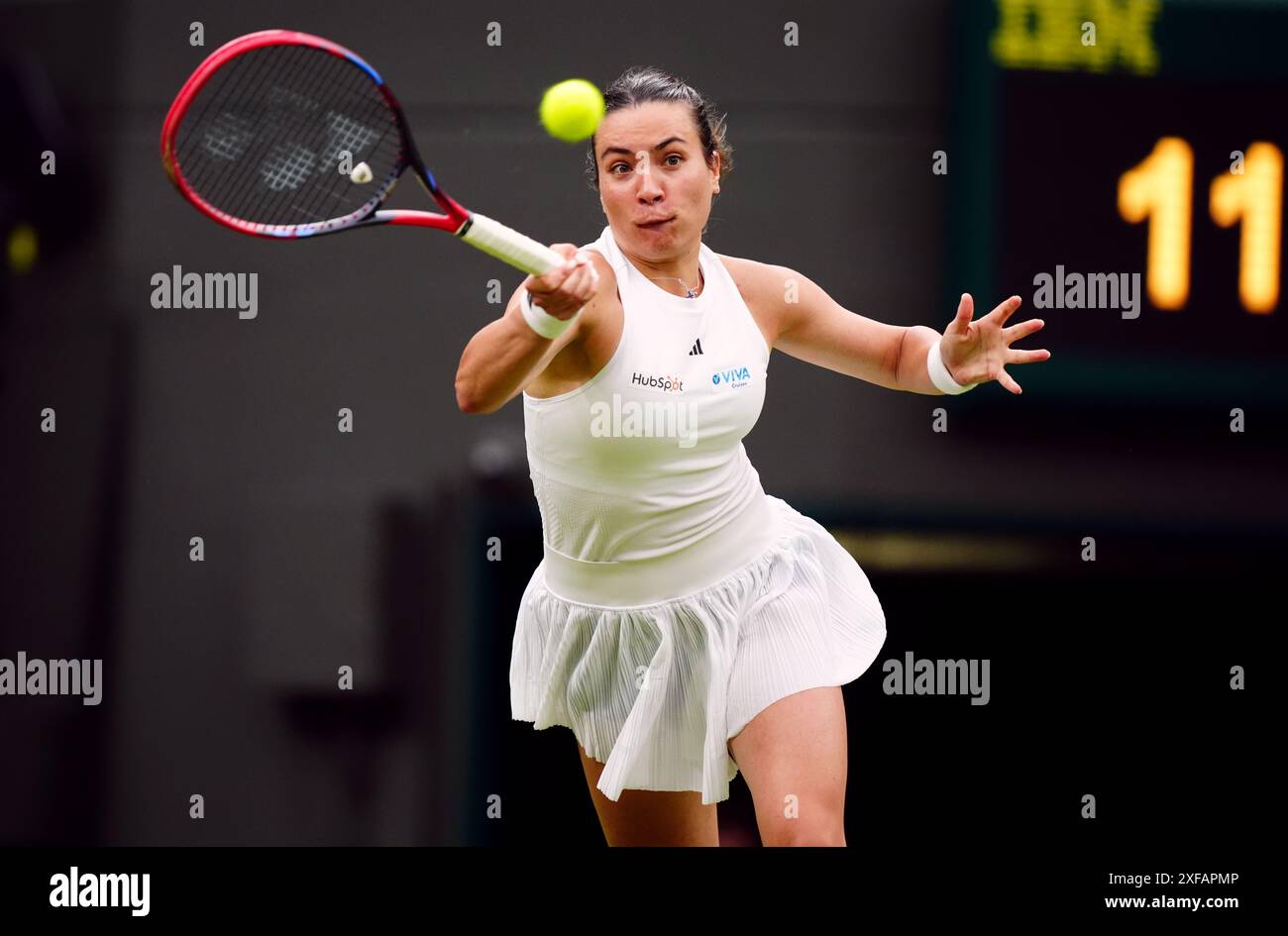 Elena-Gabriela Ruse in action against Elena Rybakina (not pictured) on ...