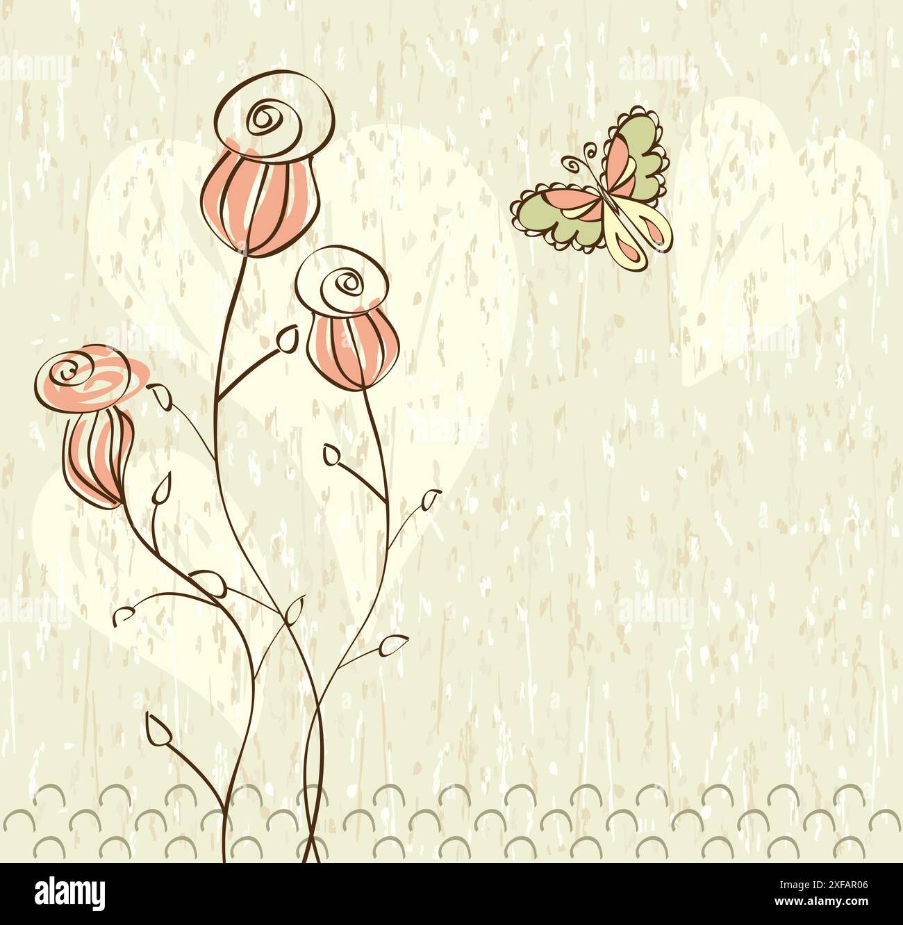 Flowers fantasy. Cute floral background for your text Stock Vector ...