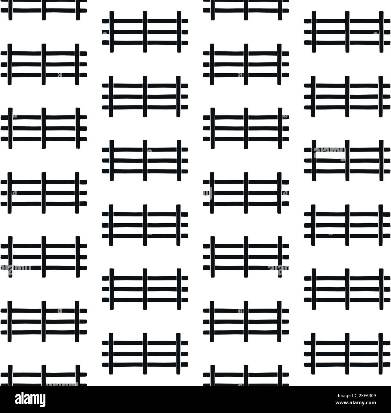 Vector seamless pattern of hand drawn fence Stock Vector Image & Art ...
