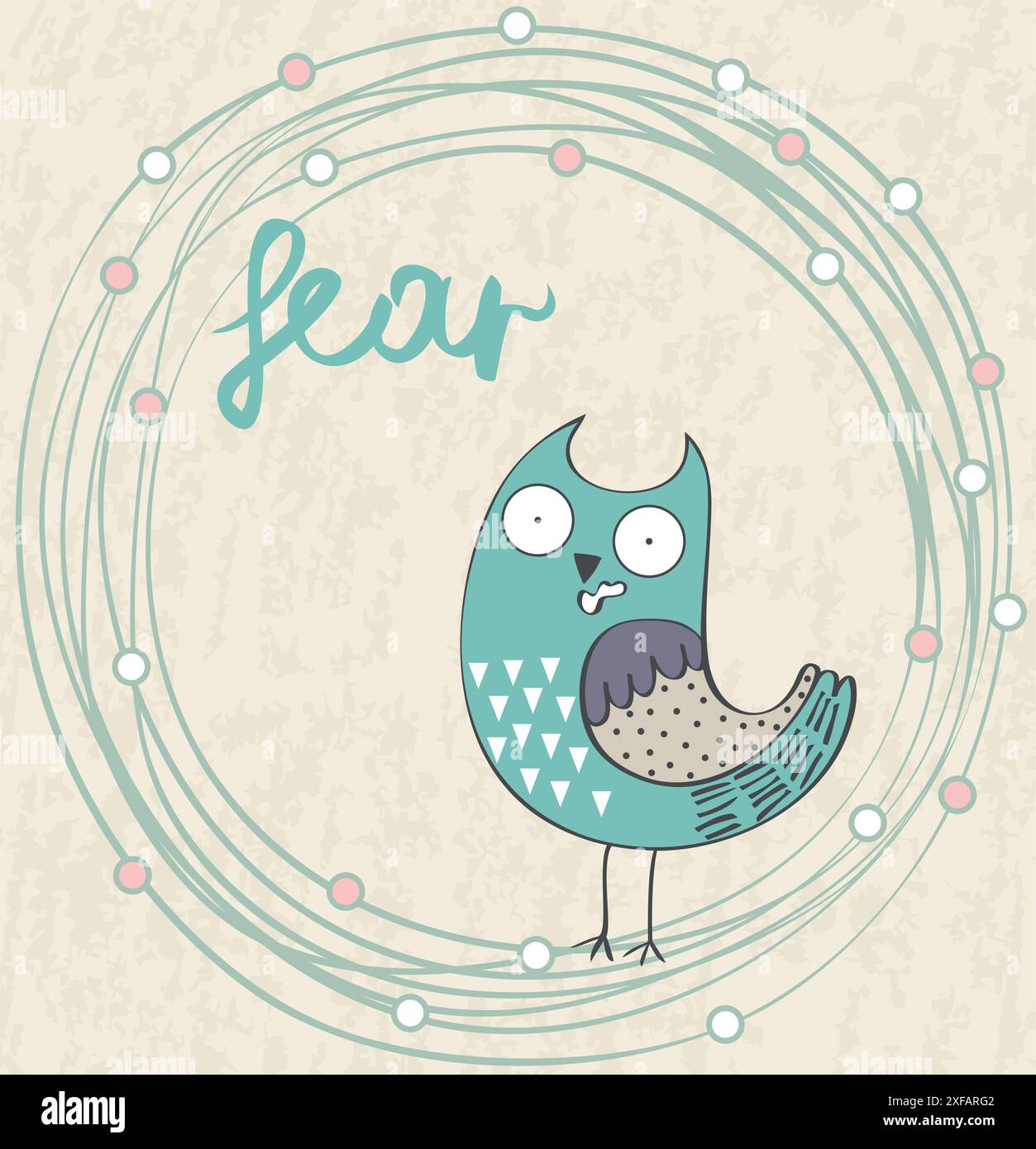 Fear. Vector illustration of a cartoon owl Stock Vector Image & Art - Alamy