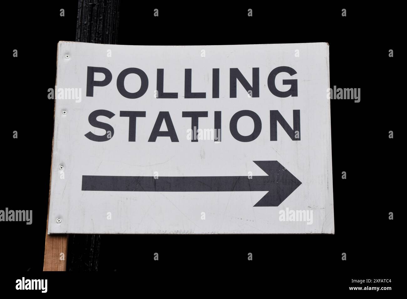 London, UK. 2nd July 2024. A Polling Station sign in Central London ...