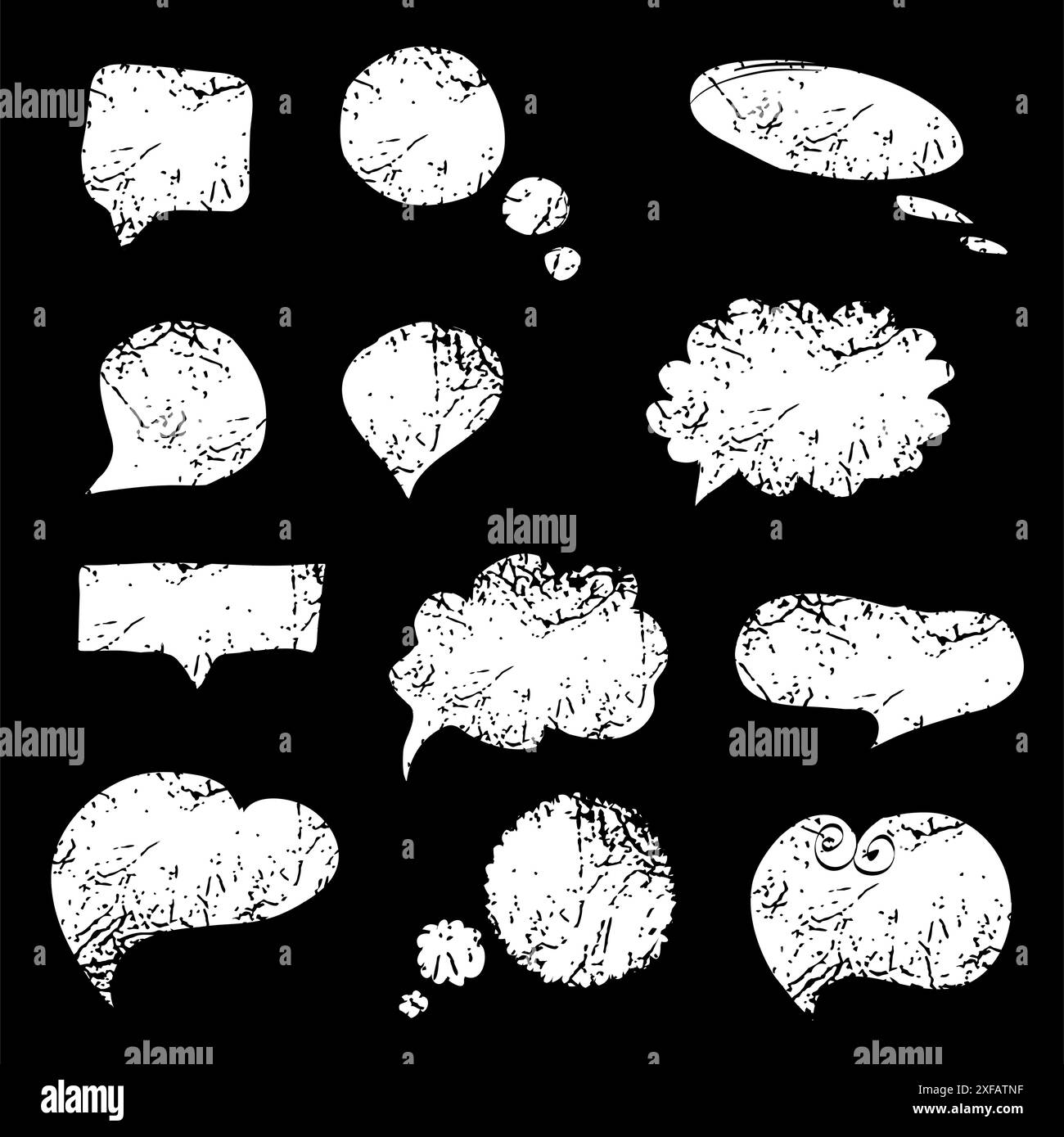 Hand Drawn talking cloud. Black vector background Stock Vector Image ...