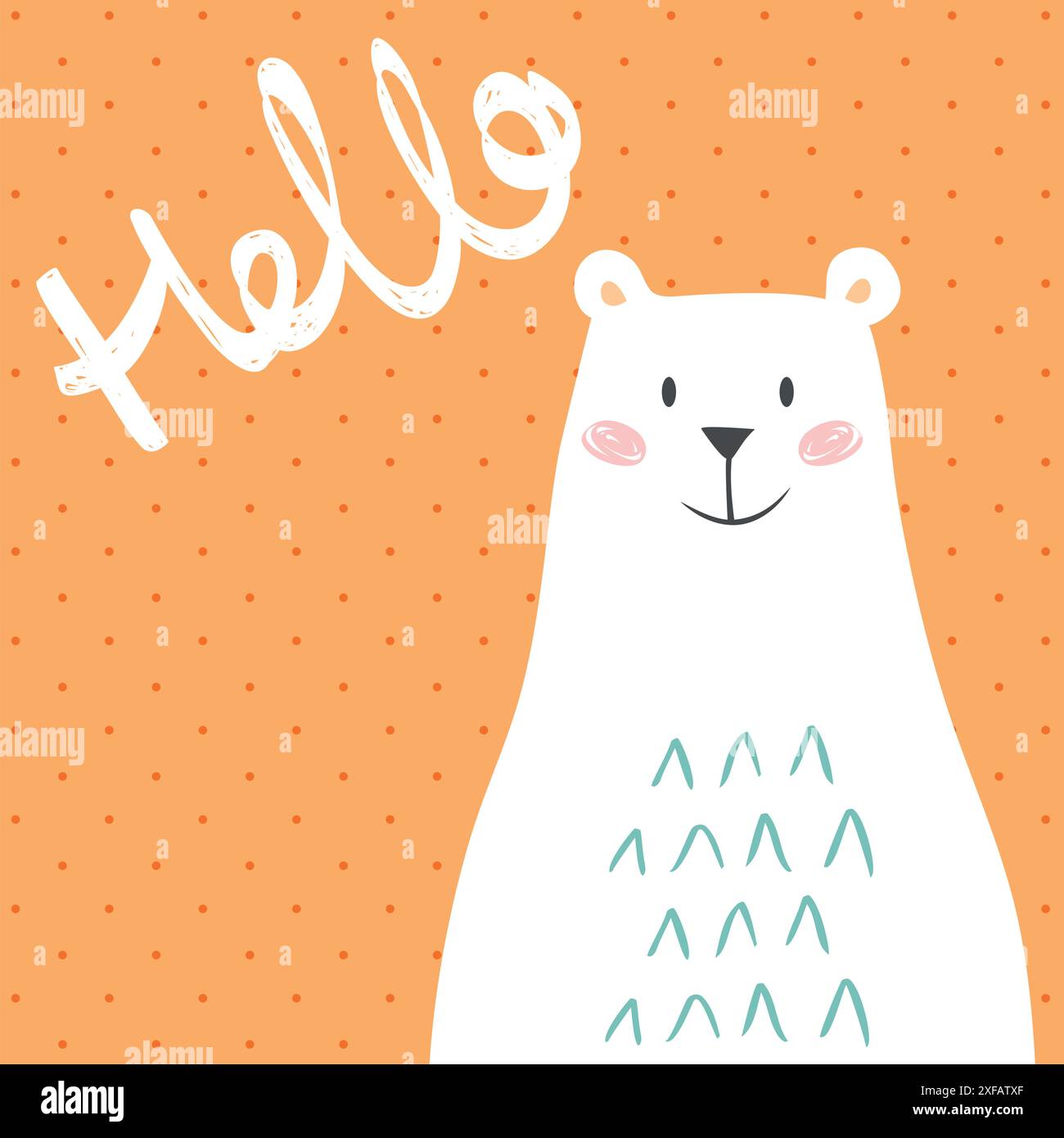 Hello. Greeting card with bears in vector Stock Vector Image & Art - Alamy