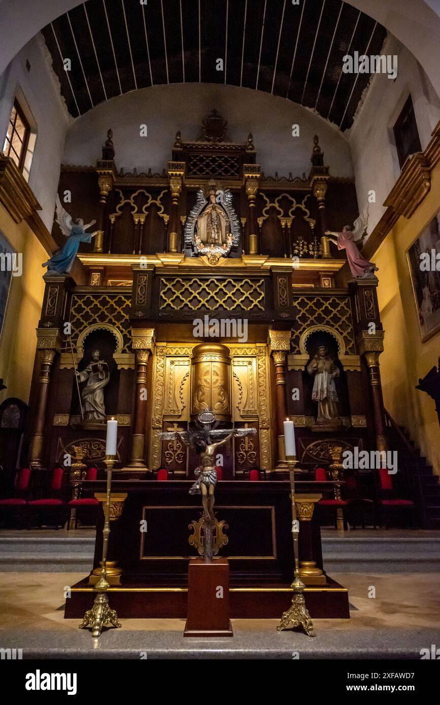 ornate interior of the Church of the Mercy, Casco Viejo, the old city ...