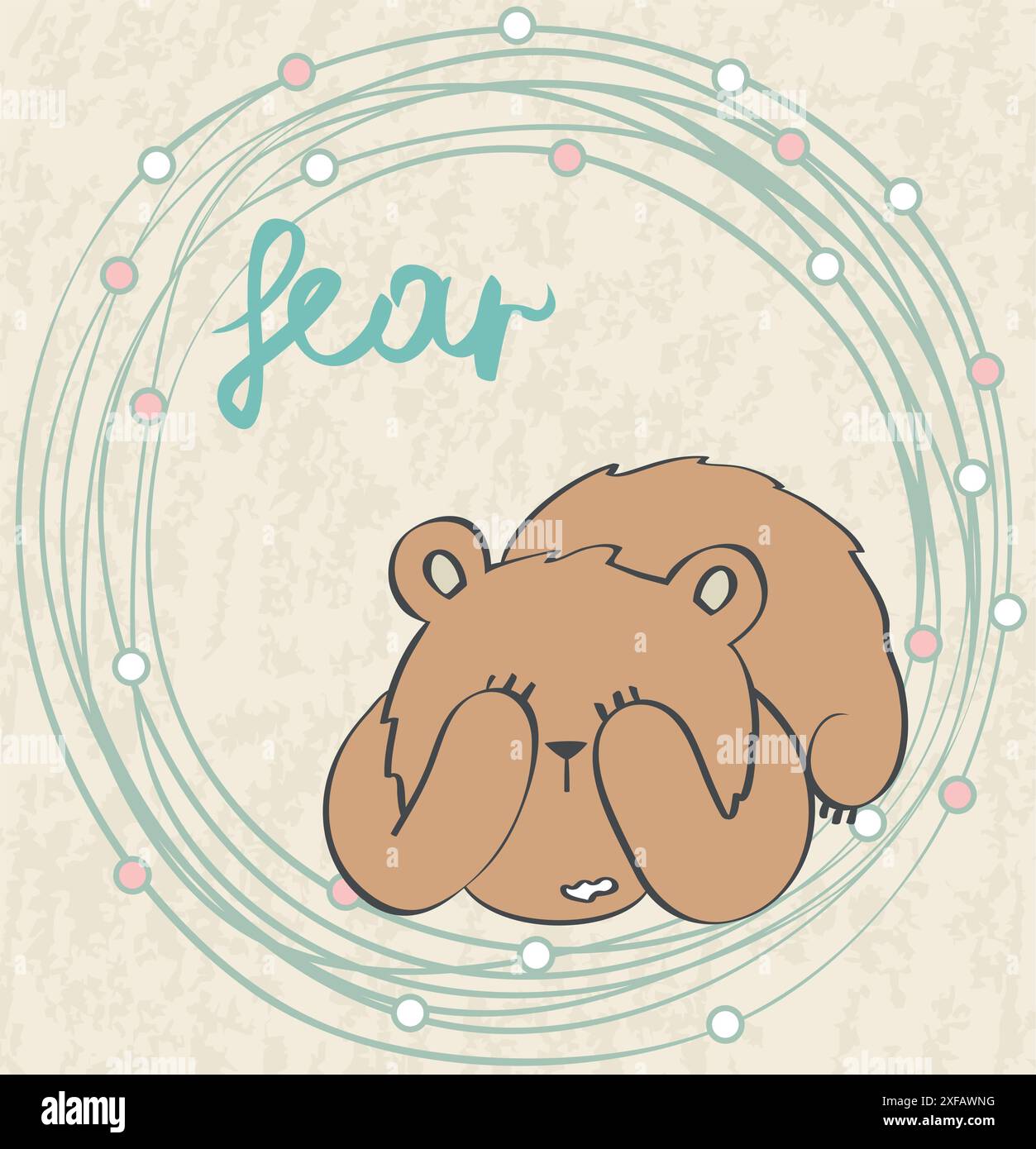 Fear. Vector illustration of a cartoon bear Stock Vector Image & Art ...