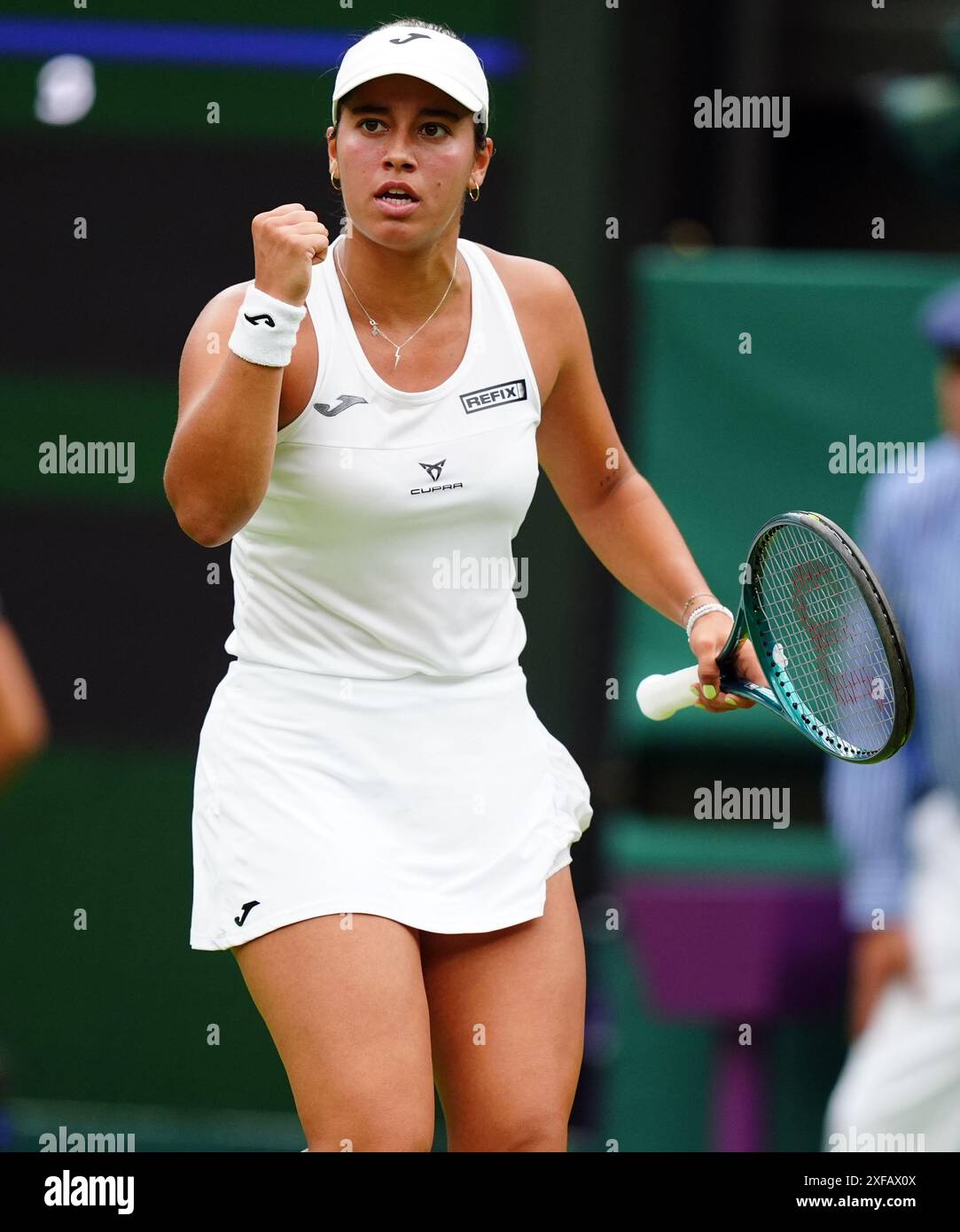 Jessica Bouzas Maneiro reacts during her match against Marketa ...