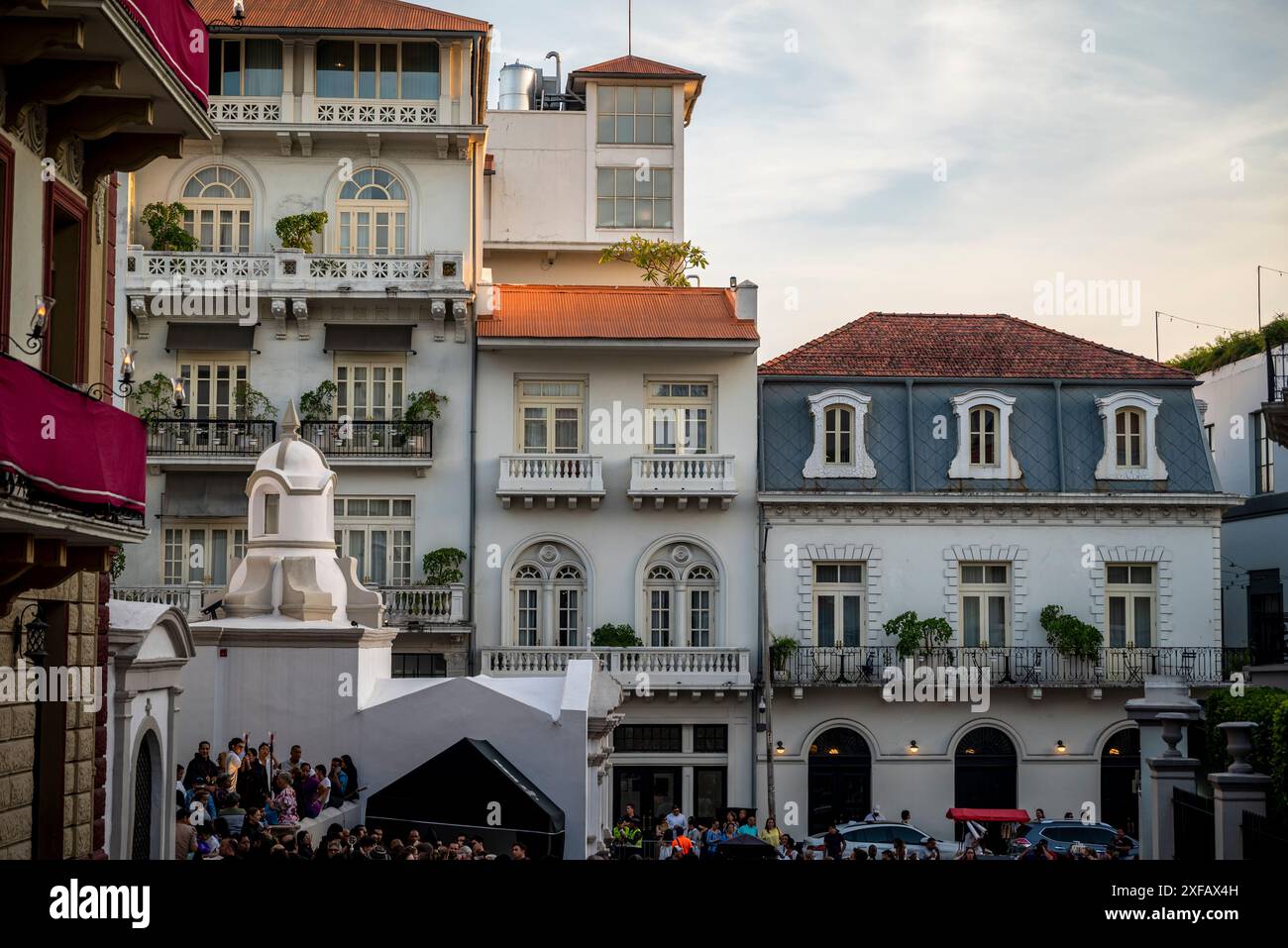 Colonial architecture in Casco Viejo, the old city centre, Panama City ...