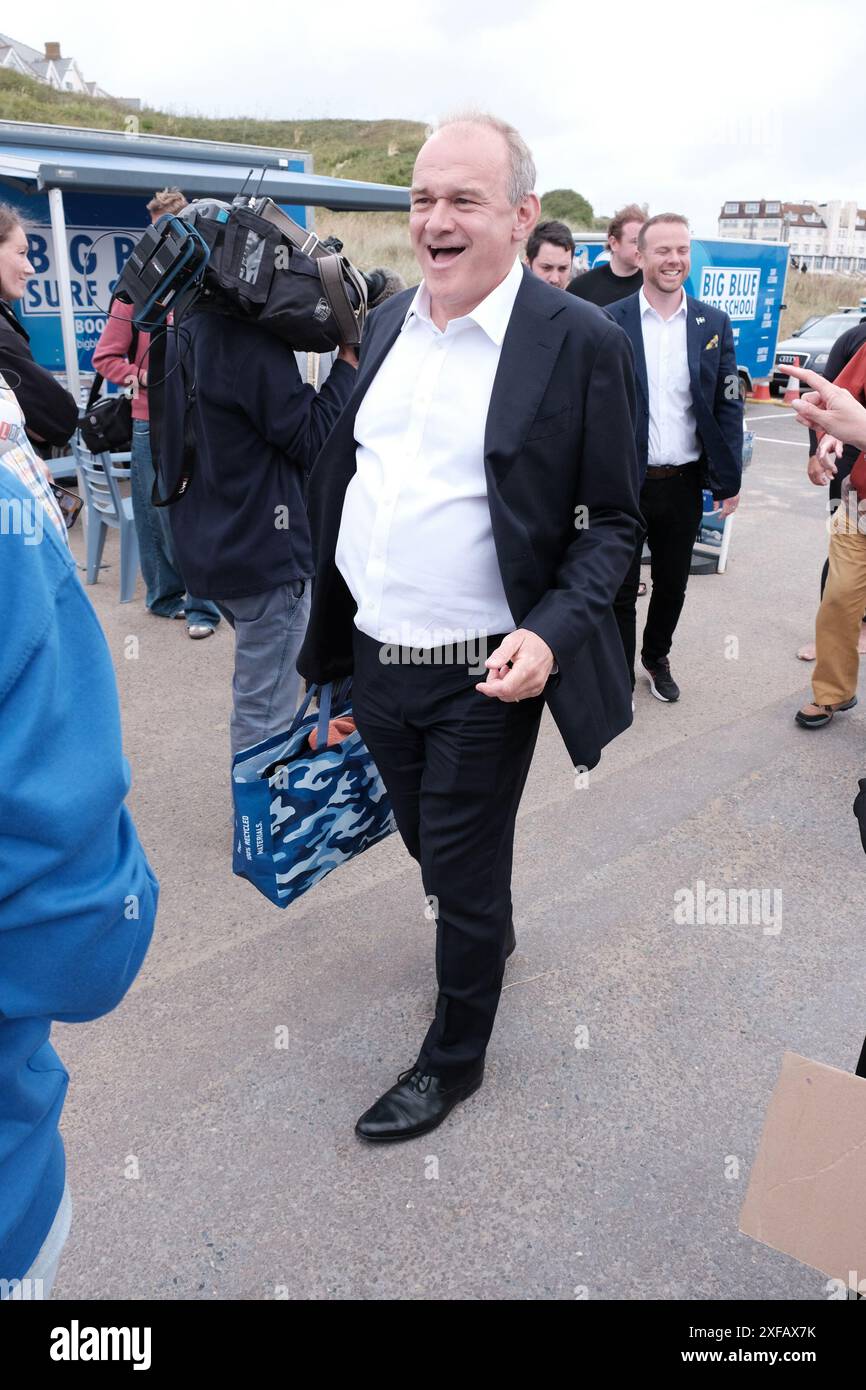 Liberal Democrat leader Sir Ed Davey arrives for a visit to Big Blue ...