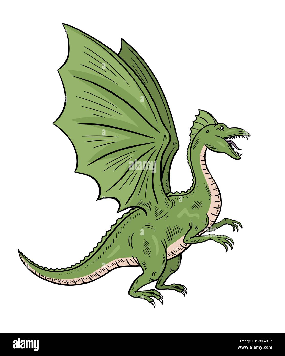 Green background dragon on Stock Vector Images - Alamy