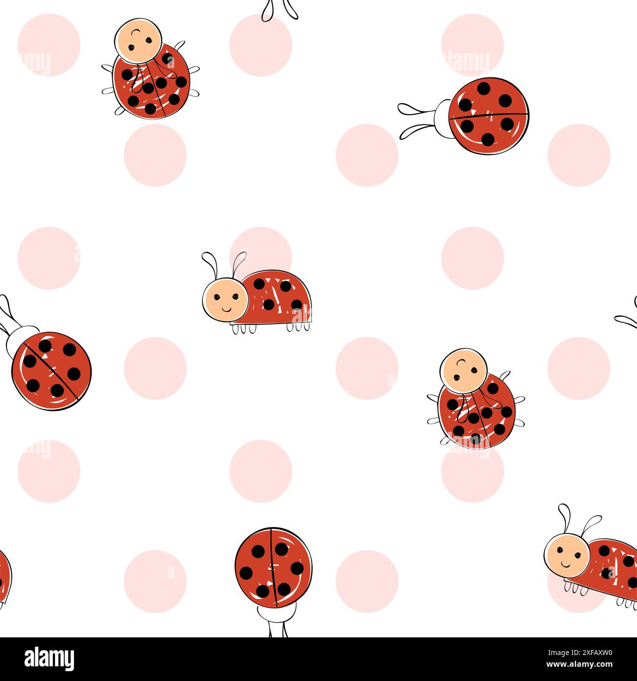 Cute hand draw seamless pattern for girl Stock Vector Image & Art - Alamy