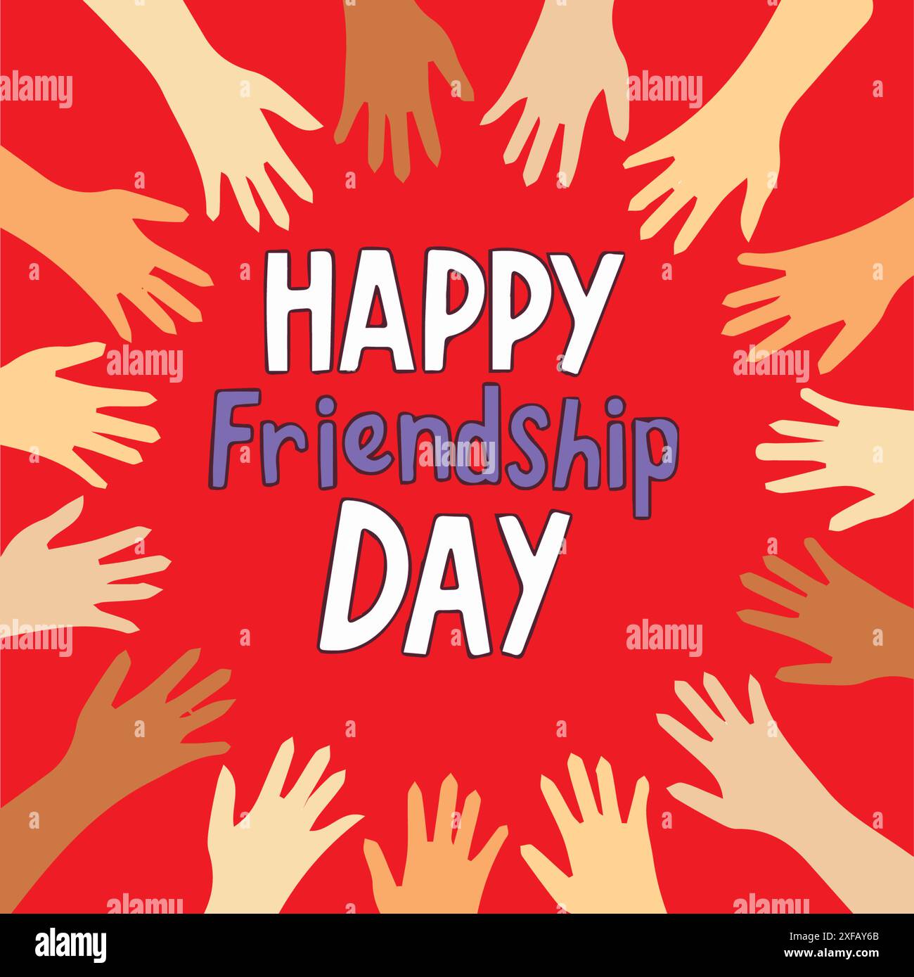Happy friendship day vector hi-res stock photography and images - Alamy